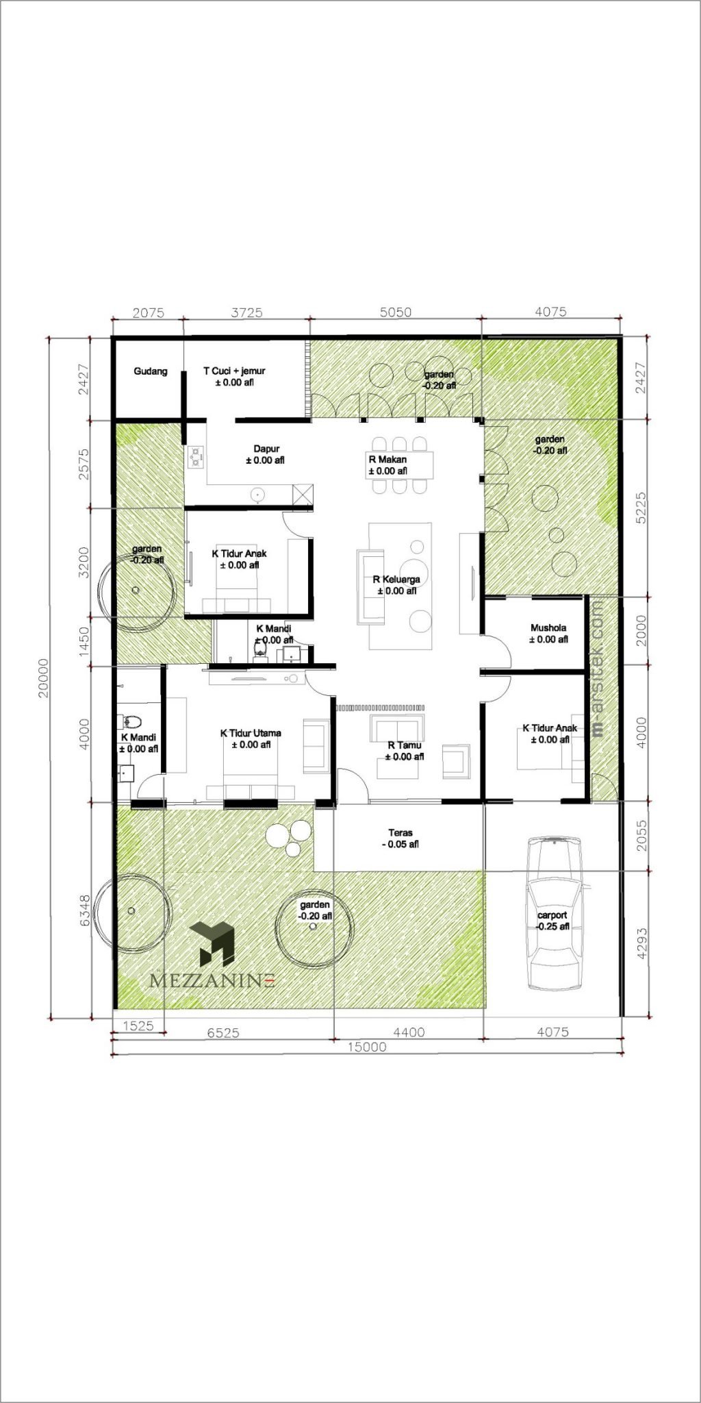 Contoh Layout Denah – The MEZZANINE Studio