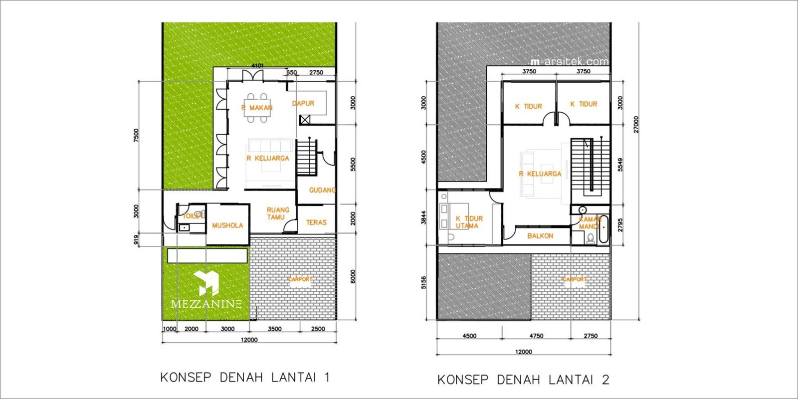 Contoh Layout Denah | The MEZZANINE Studio