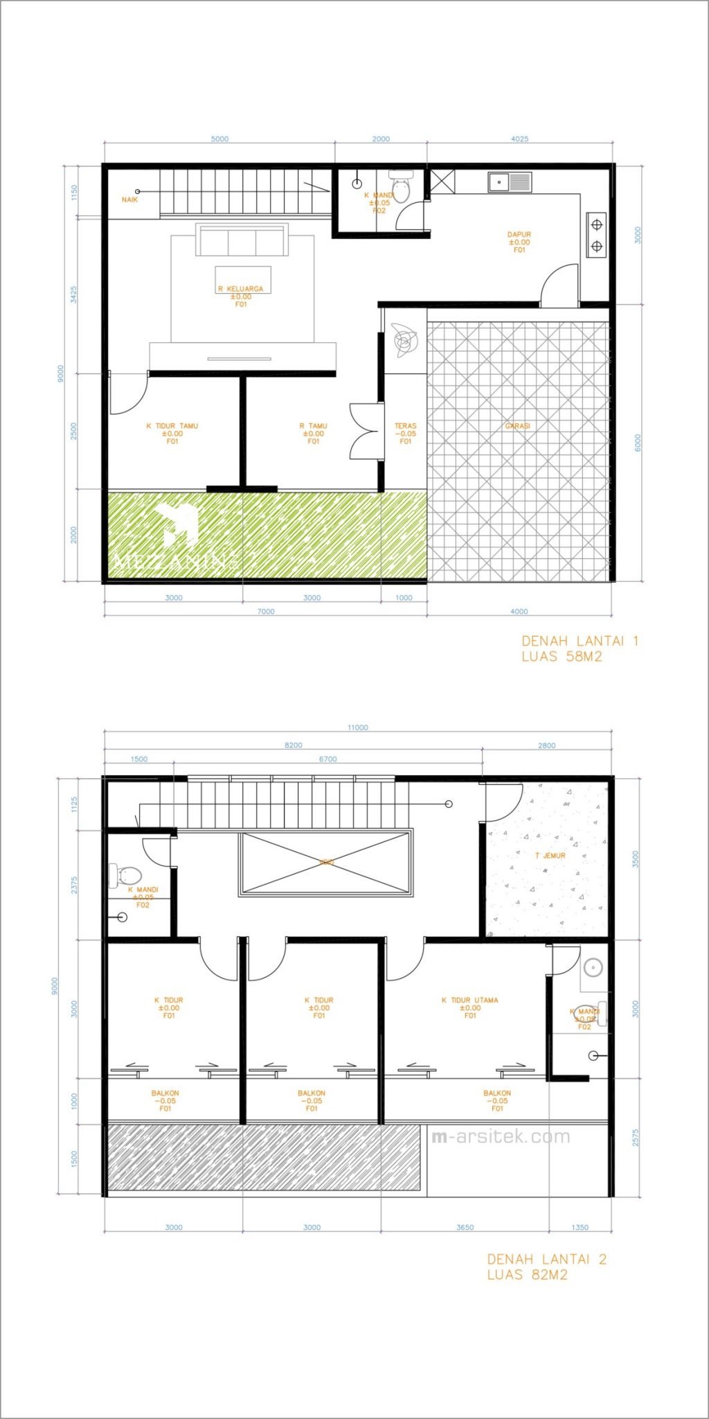 Contoh Layout Denah – The MEZZANINE Studio